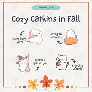 24 PNG SVG Kawaii Cat Clipart Bundle - Kawaii Clipart, Kawaii Svg ...