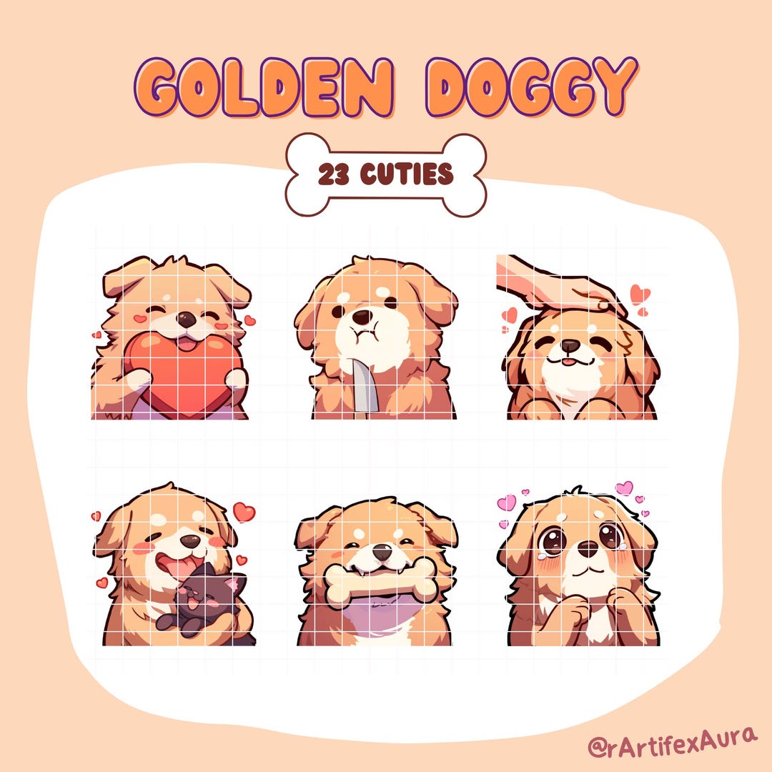 23 Twitch Emotes Dog - Twitch Discord Emotes Doggy; Kawaii Clipart Dog ...