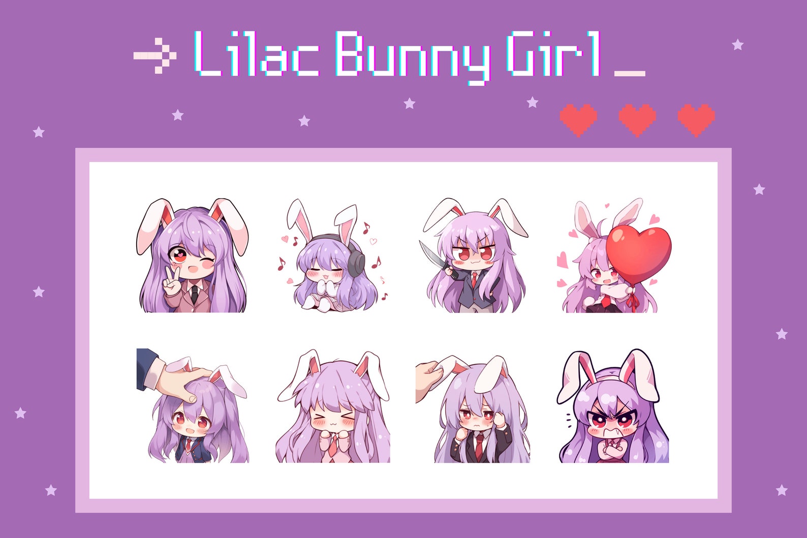 41 Twitch / Discord Emote Girl Purple Hair Twitch Emotes Girl, Twitch ...
