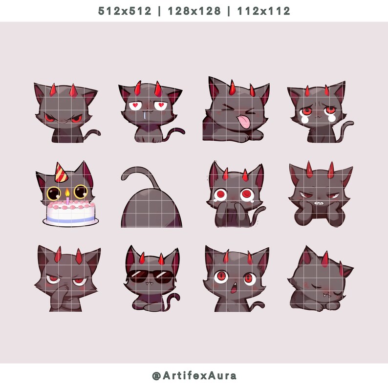 23 Twitch Emotes Cat - Twitch Discord Emotes Kitty; Kawaii Clipart Cat ...