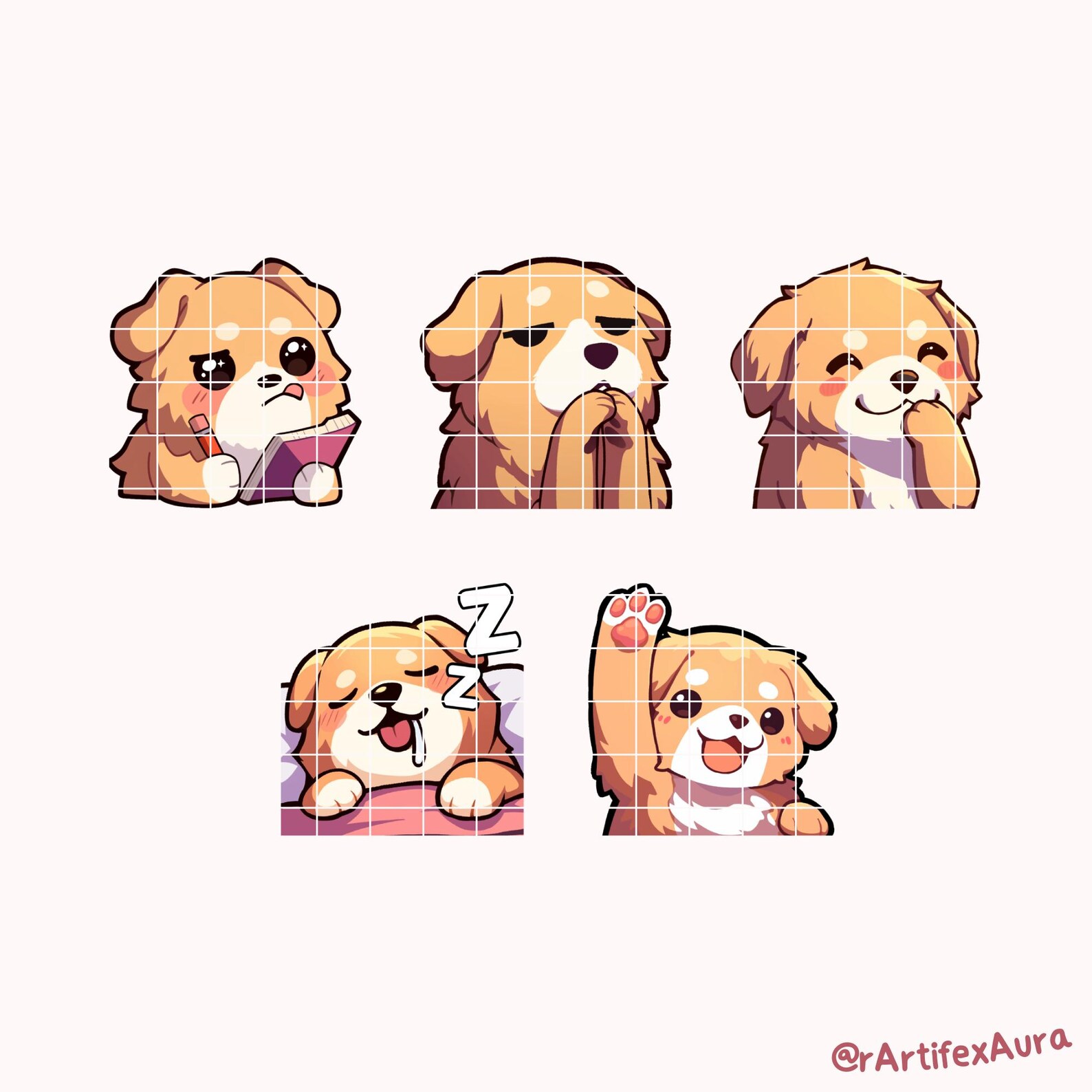23 Twitch Emotes Dog - Twitch Discord Emotes Doggy; Kawaii Clipart Dog ...