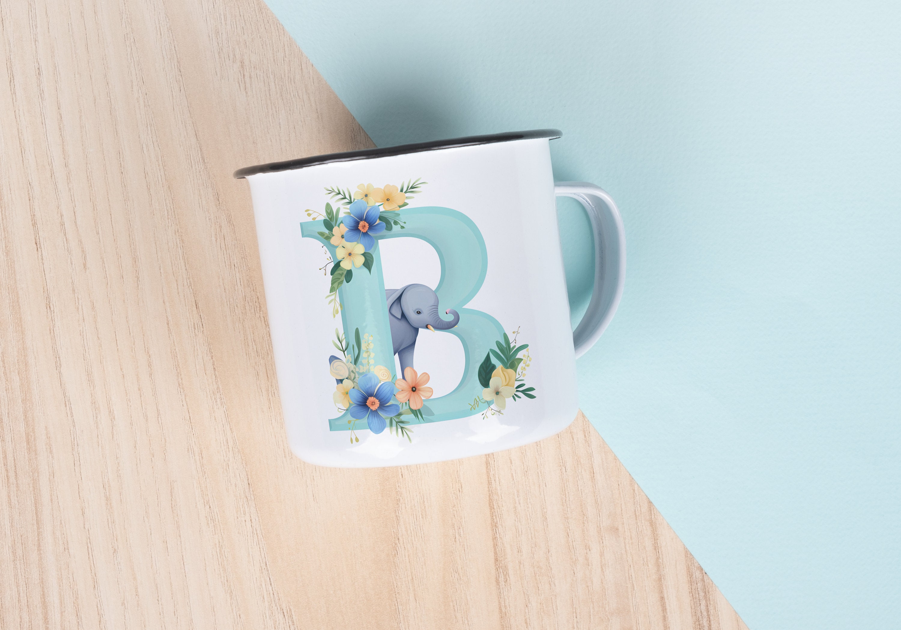 Blue Elephant Letter B Graphic Transparent Letter Graphic Printable Art ...