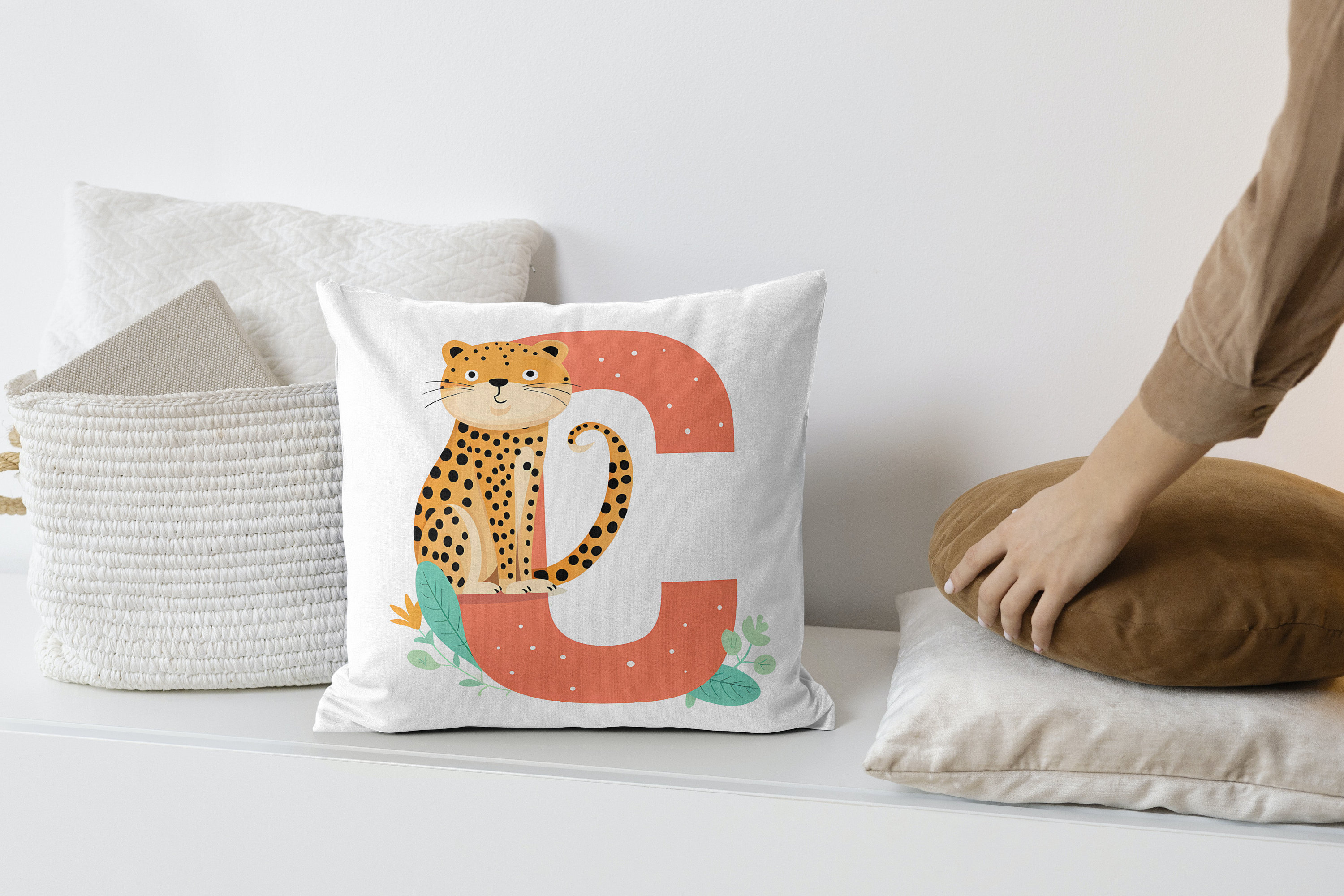 Cute Leopard Letter C Graphic Transparent Letter Graphic Printable Art ...