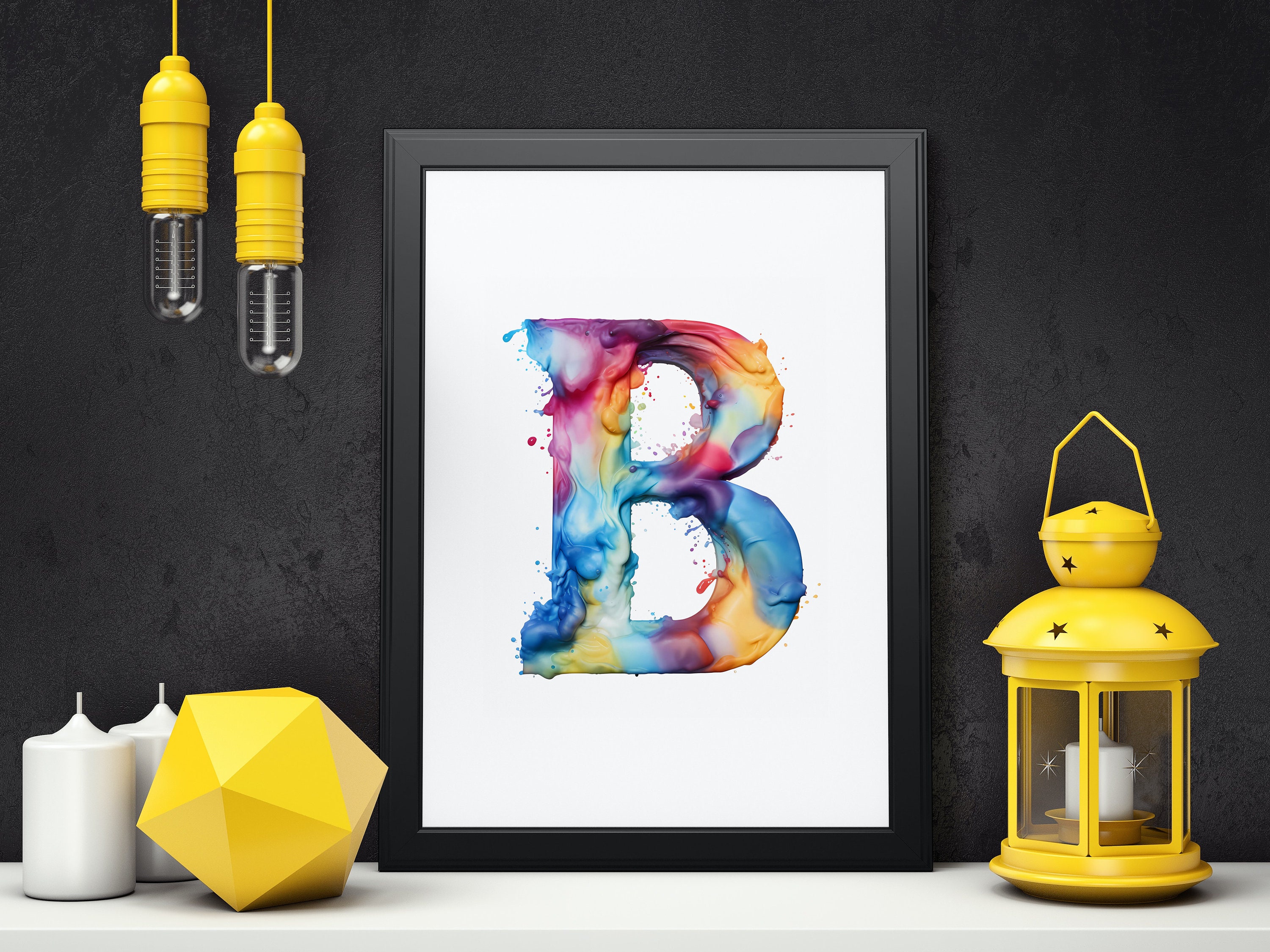 Tie Dye Letter B Graphic Transparent Letter Graphic Printable Art ...