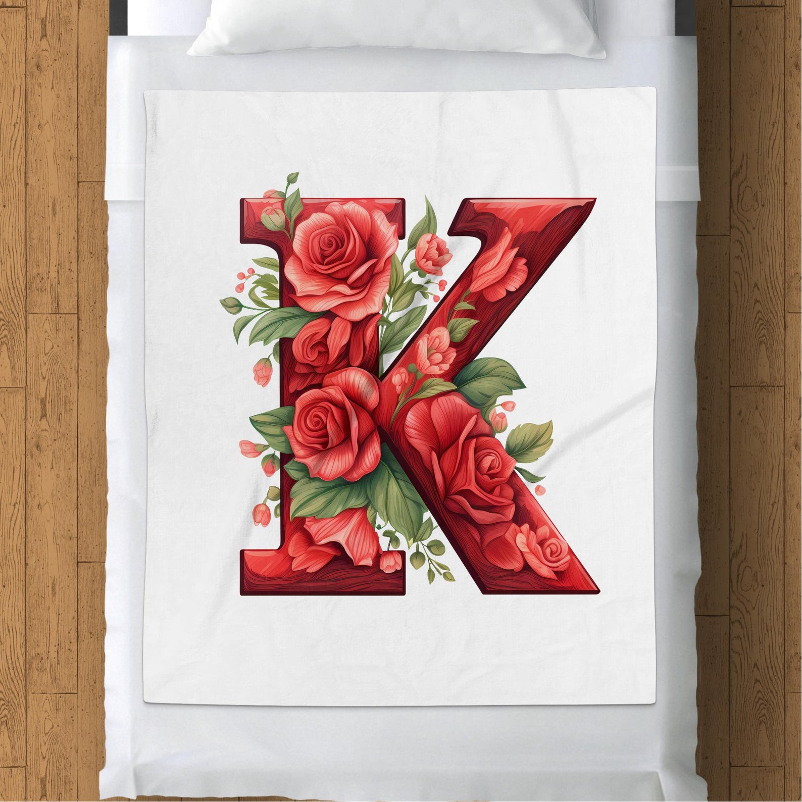 Red Rose Letter K Transparent Letter Graphic Printable Art, Aesthetic ...