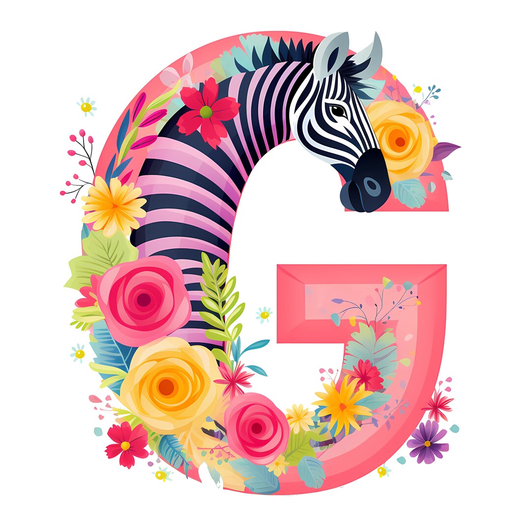 Zebra Letter G Graphic Transparent Letter Graphic Printable Art ...