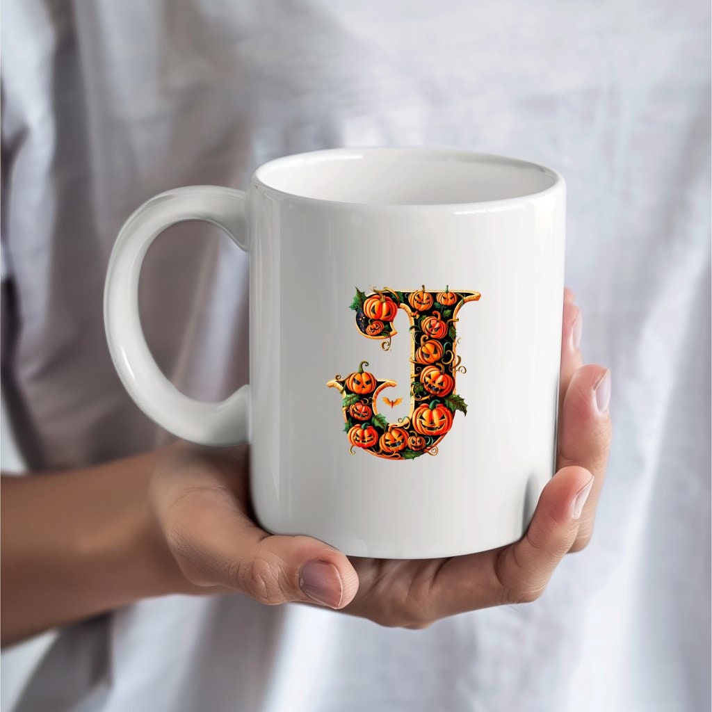 Haunted Halloween Letter J Transparent Letter Graphic Printable Art ...