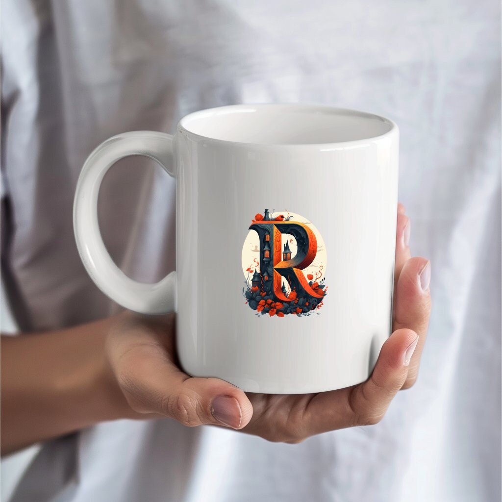 Haunted Halloween Letter R Transparent Letter Graphic Printable Art ...