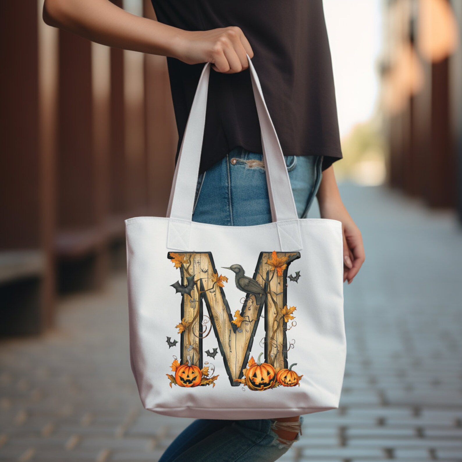 Haunted Halloween Letter M Graphic Transparent Letter Graphic Printable ...