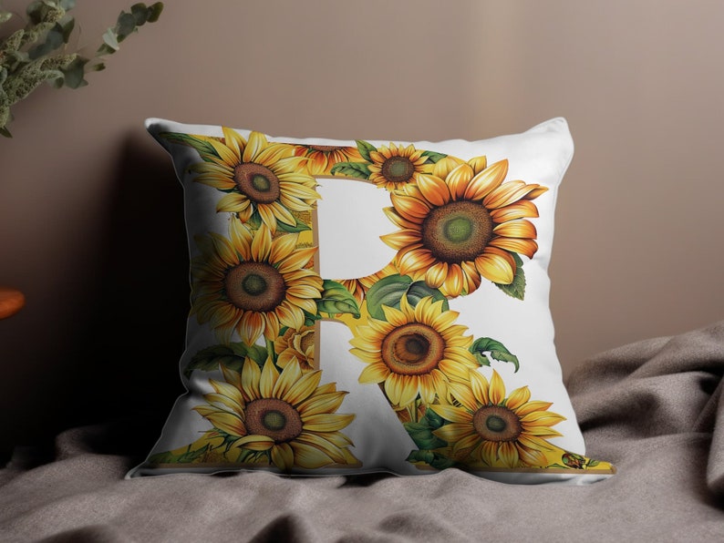 Sunflowers Letter R Transparent Letter Graphic Printable Art, Aesthetic ...