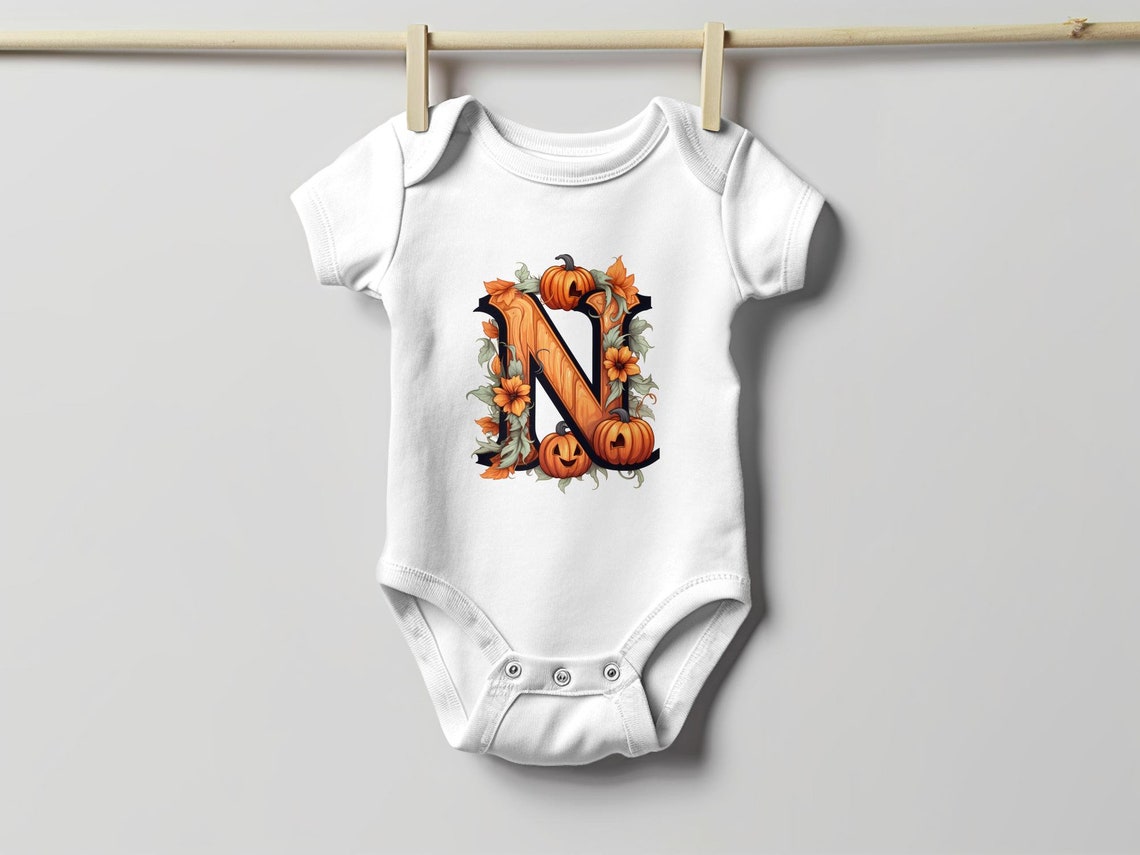 Haunted Halloween Letter N Transparent Letter Graphic Printable Art ...