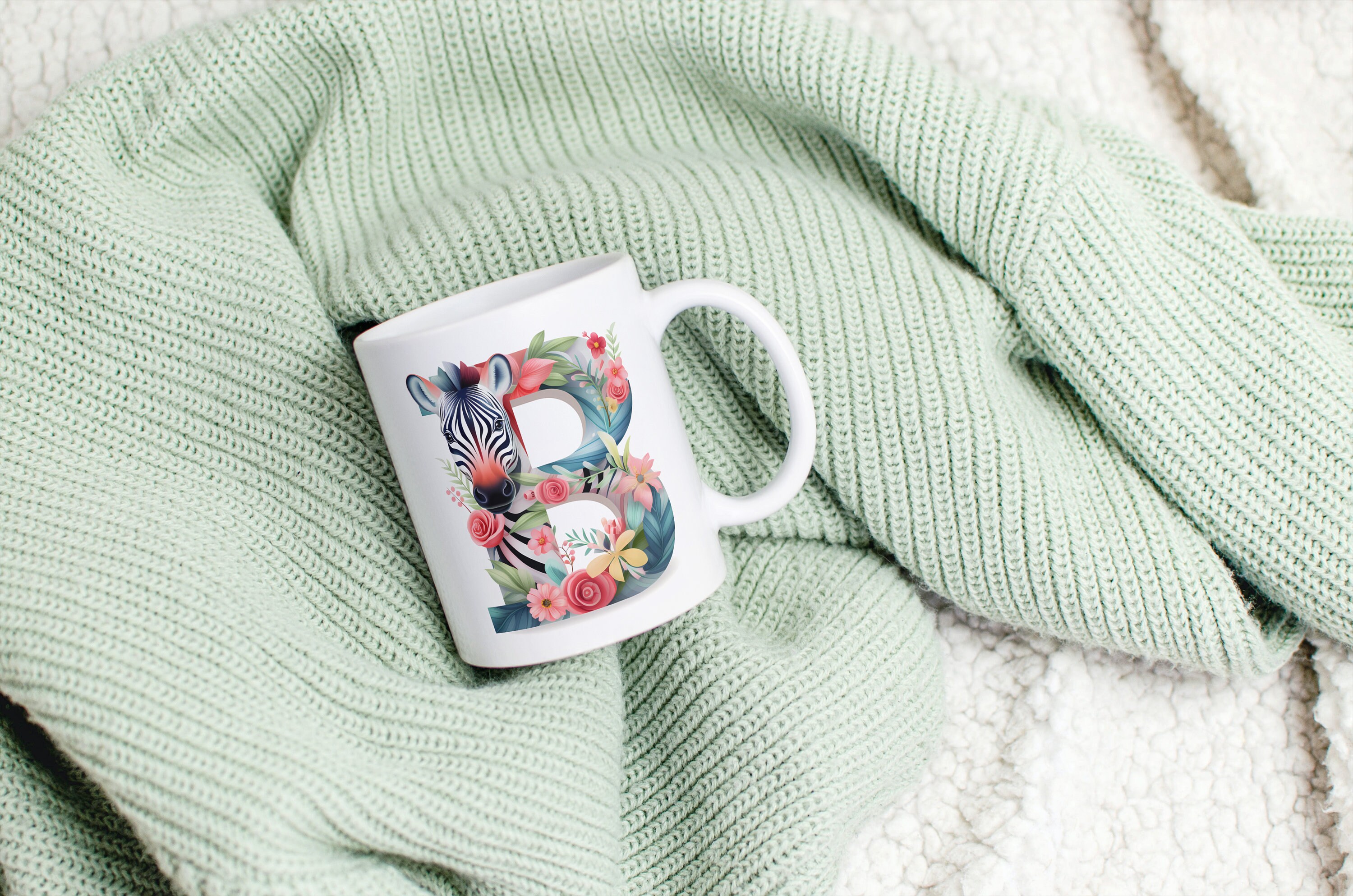 Cute Zebra Letter B Graphic Transparent Letter Graphic Printable Art ...