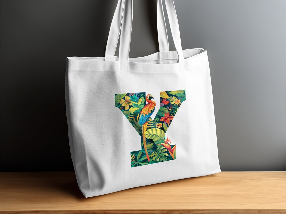 Tropical Letter Y Transparent Letter Graphic Printable Art, Aesthetic ...