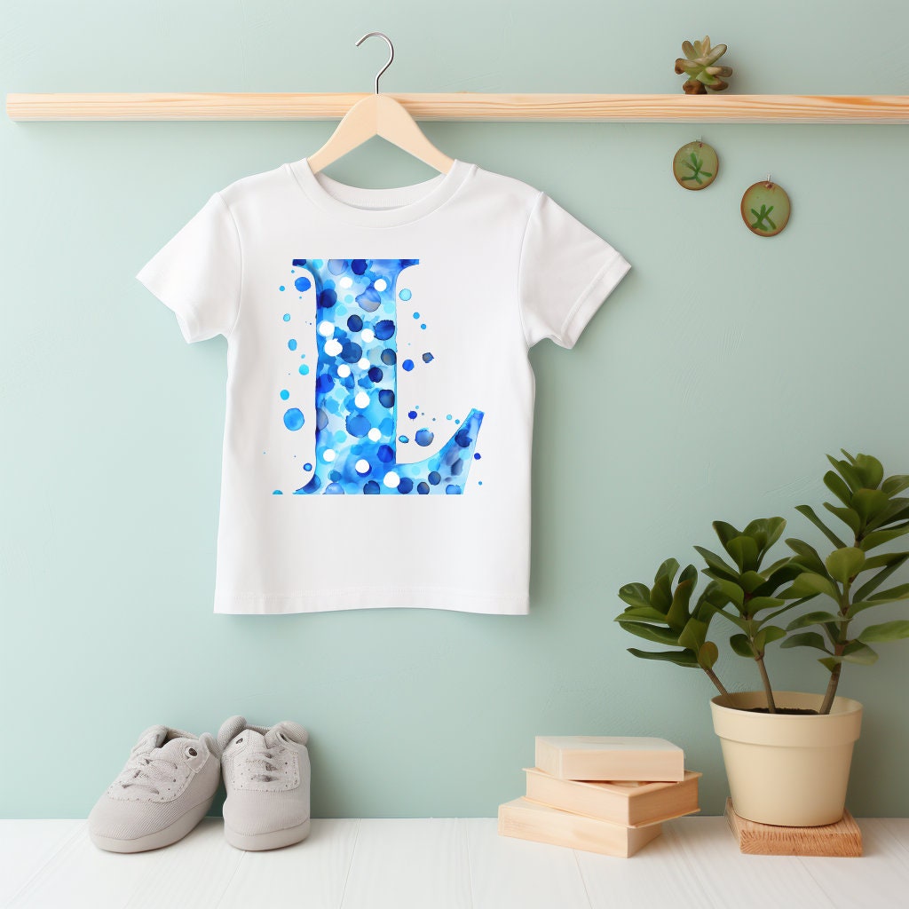 Blue Polka Dot Letter L Graphic Transparent Letter Graphic Printable ...