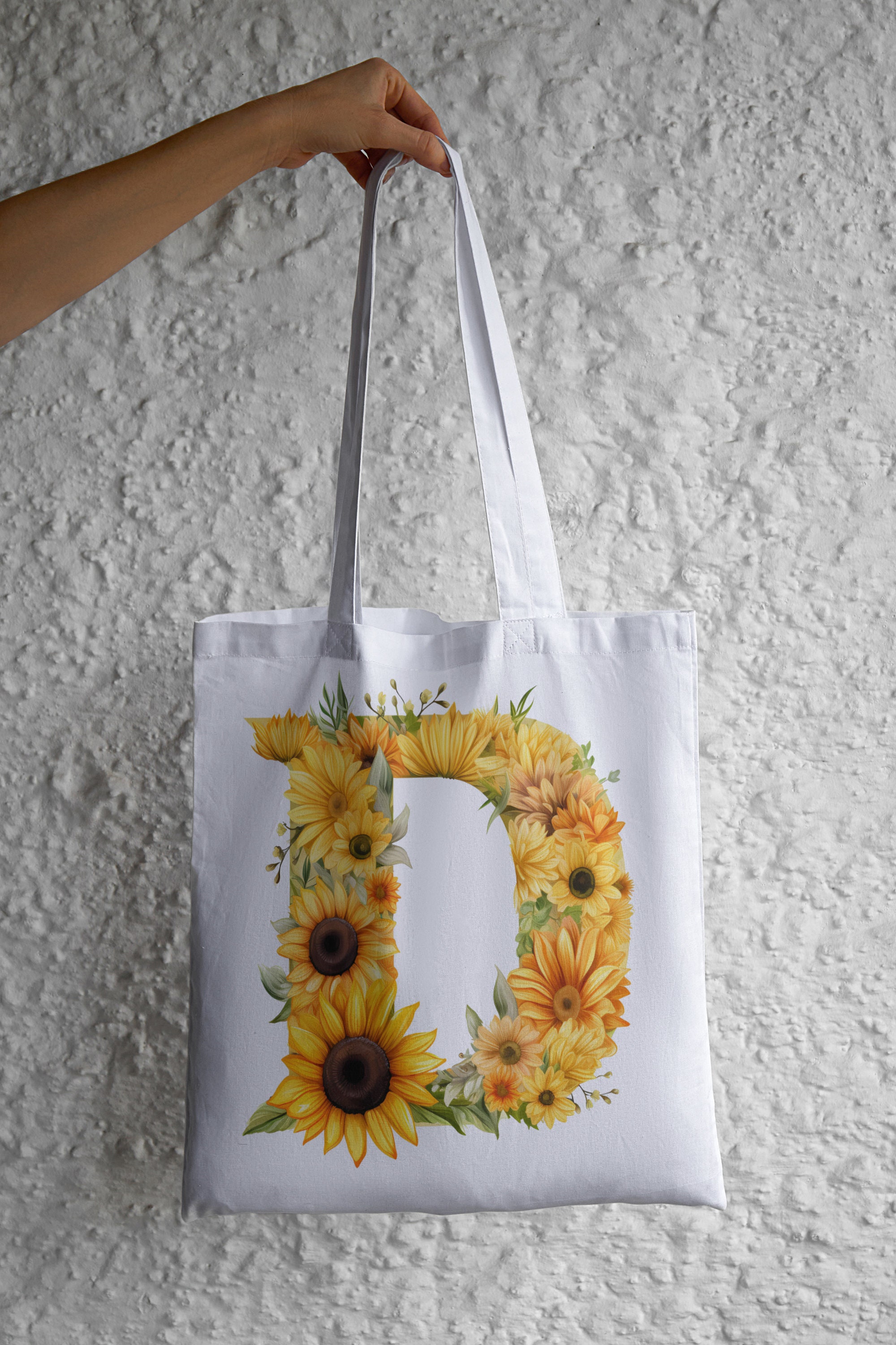 Sunflowers Letter D Graphic Transparent Letter Graphic Printable Art ...