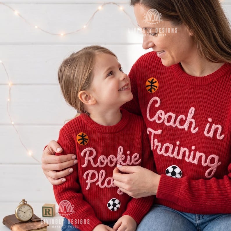 Custom Name Matching Coach in Training, Rookie Player Sweaters ...