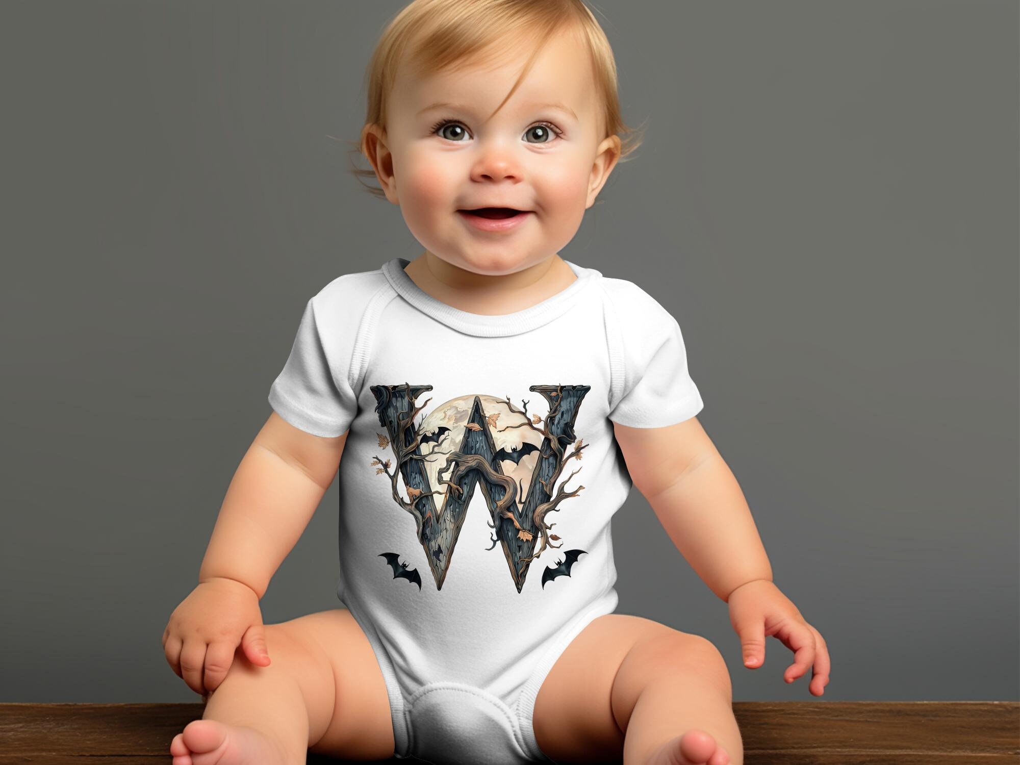 Haunted Halloween Letter W Transparent Letter Graphic Printable Art ...