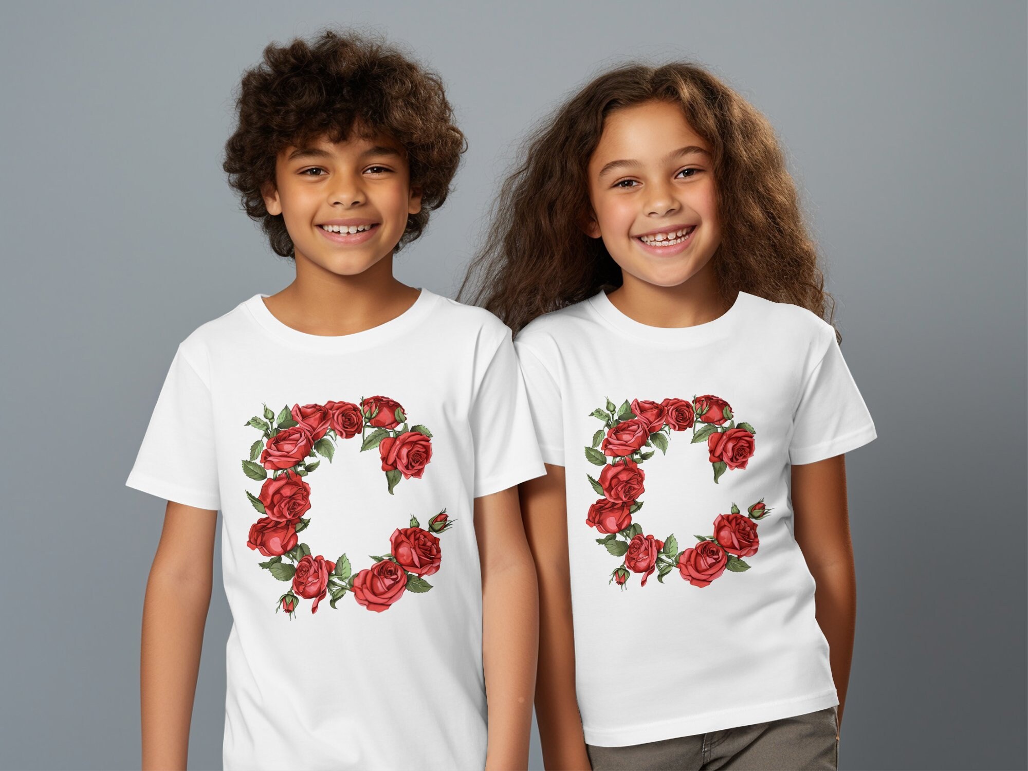 Red Rose Letter C Transparent Letter Graphic Printable Art, Aesthetic ...