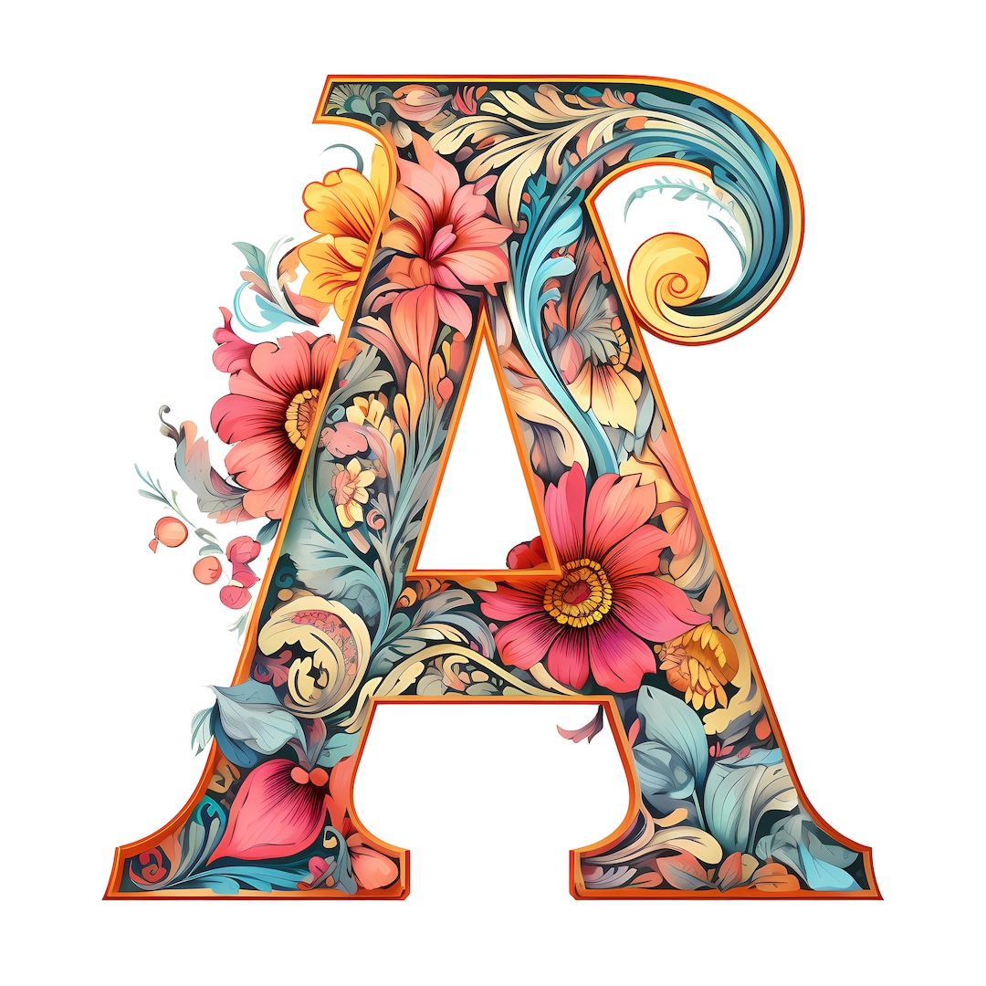 Paisley Print A Graphic Transparent Letter Graphic Printable Art ...