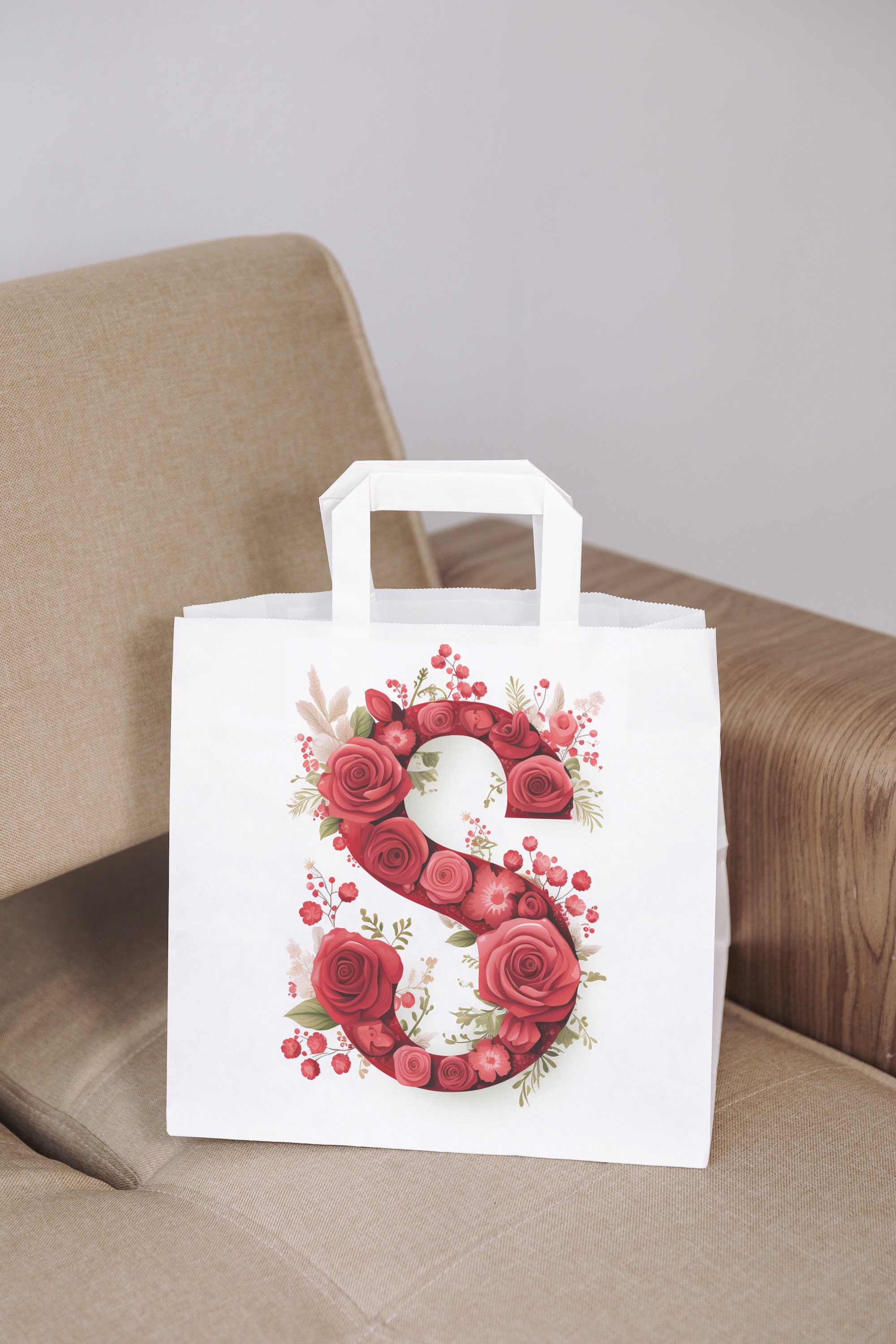 Red Roses Letter S Graphic Transparent Letter Graphic Printable Art ...