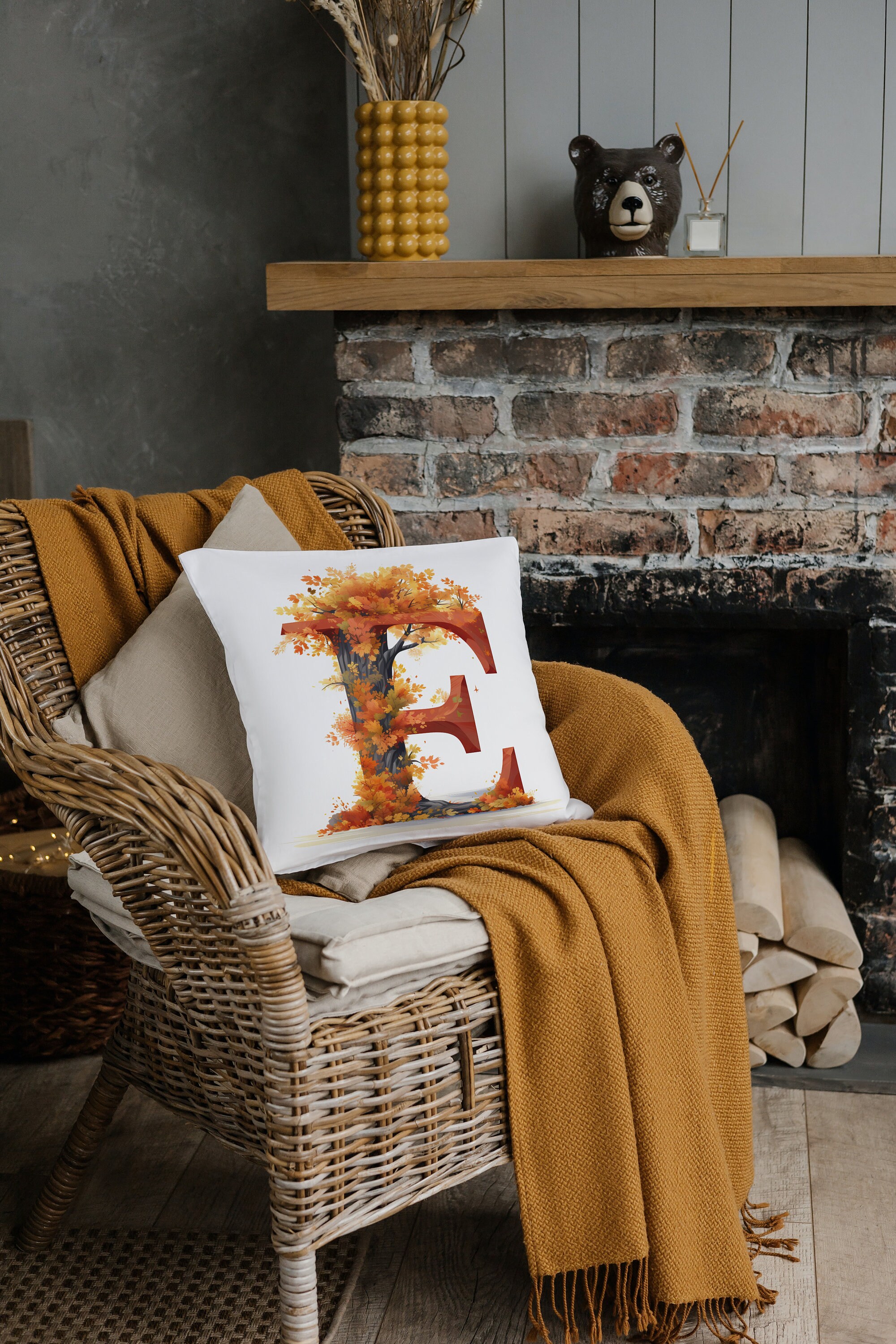 Fall Trees Letter E Graphic Transparent Letter Graphic Printable Art ...