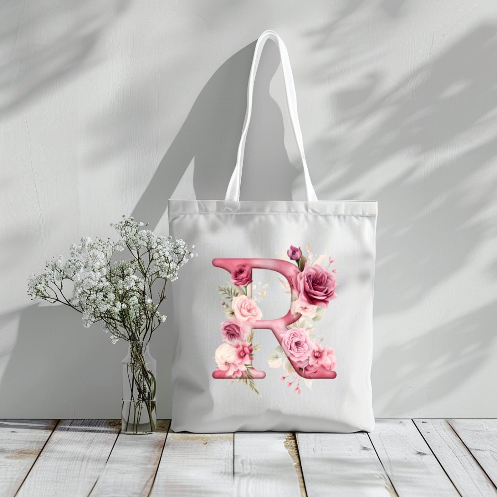 Pink Floral Letter R Transparent Letter Graphic Printable Art ...