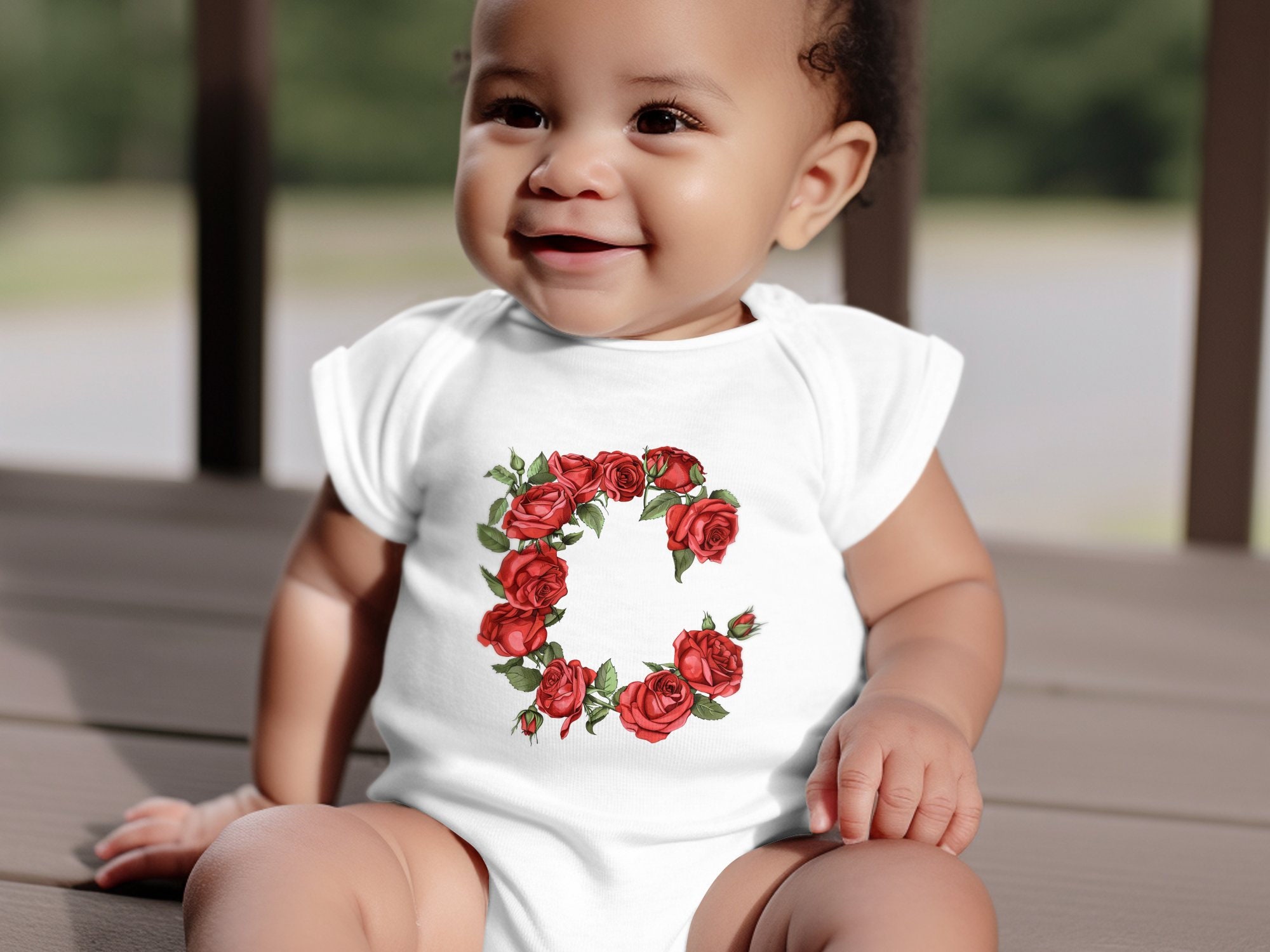 Red Rose Letter C Transparent Letter Graphic Printable Art, Aesthetic ...