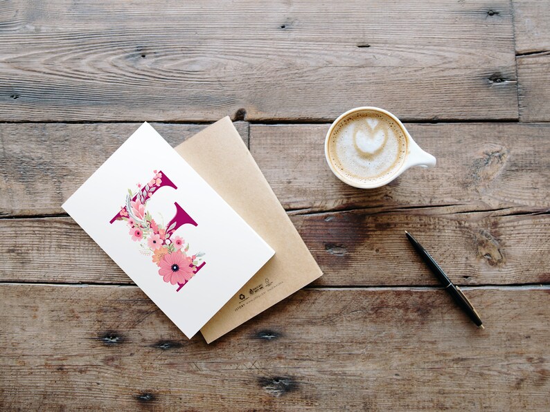 Pink Floral Letter F Graphic Transparent Letter Graphic Printable Art ...