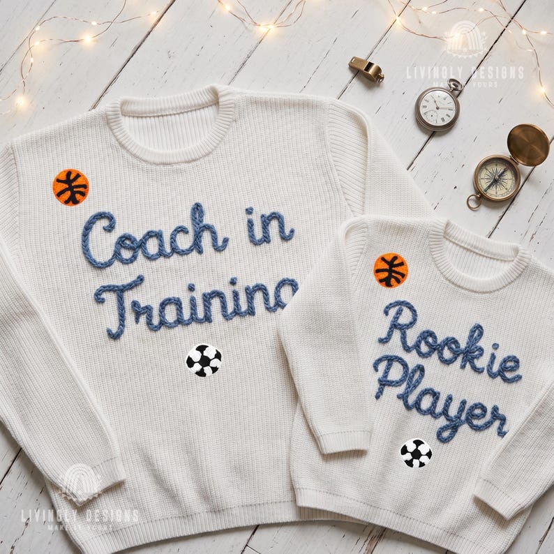 Custom Name Matching Coach in Training, Rookie Player Sweaters ...