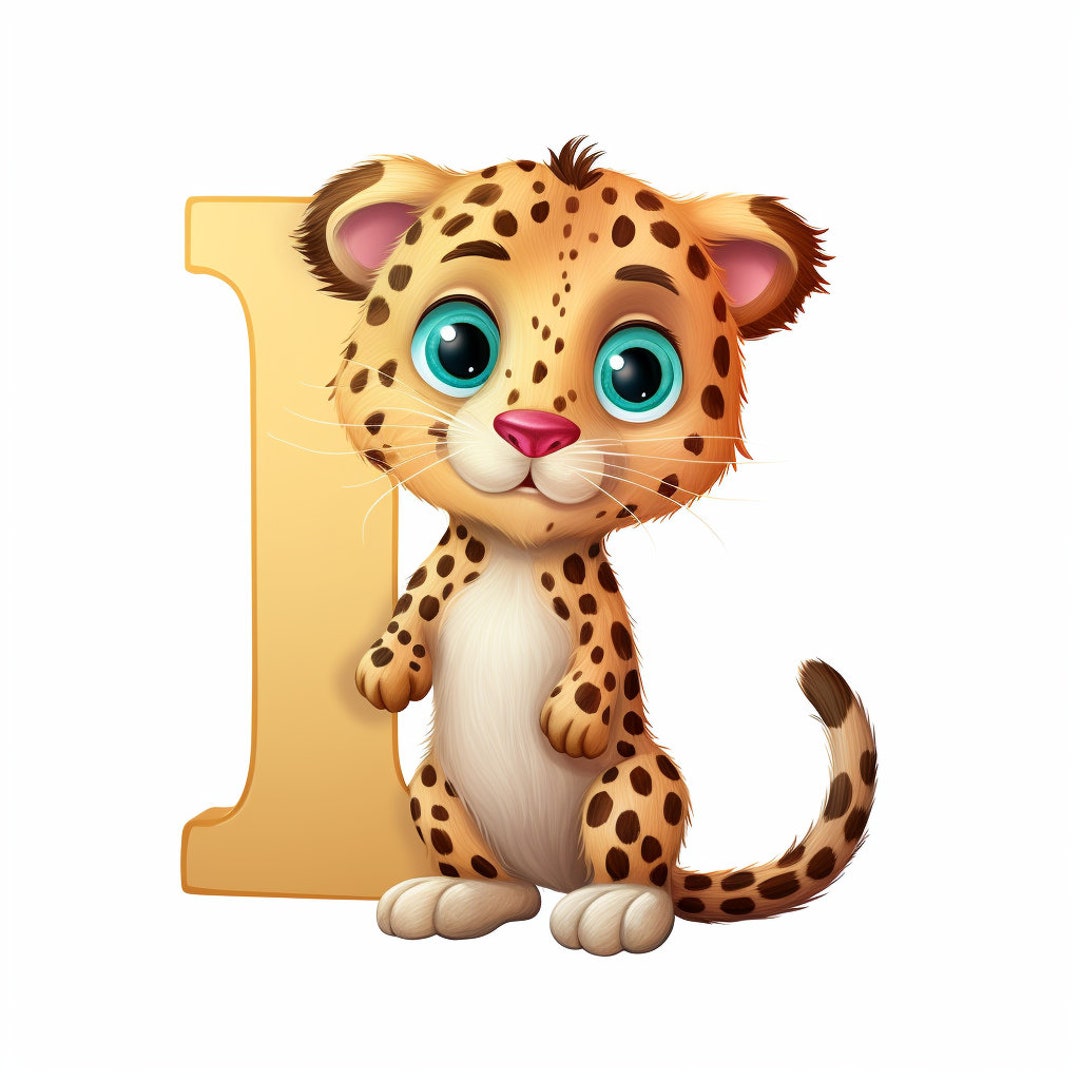 Leopard Letter I Transparent Letter Graphic Printable Art, Aesthetic ...