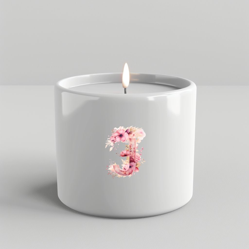 Pink Floral Letter J Transparent Letter Graphic Printable Art ...