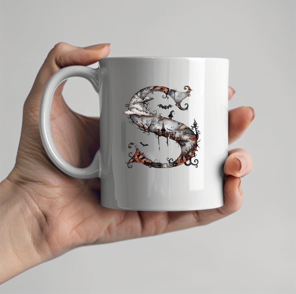 Haunted Halloween Letter S Transparent Letter Graphic Printable Art ...