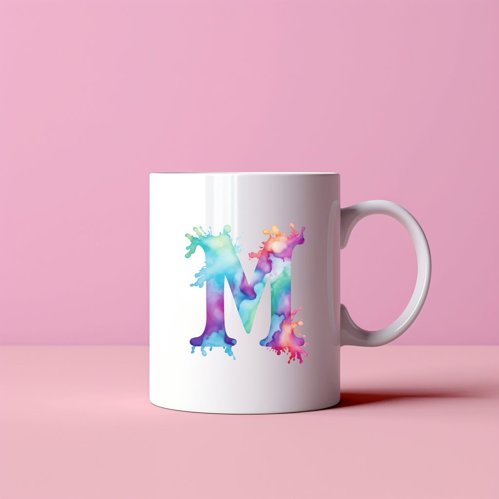 Tie Dye Letter M Graphic Transparent Letter Graphic Printable Art ...