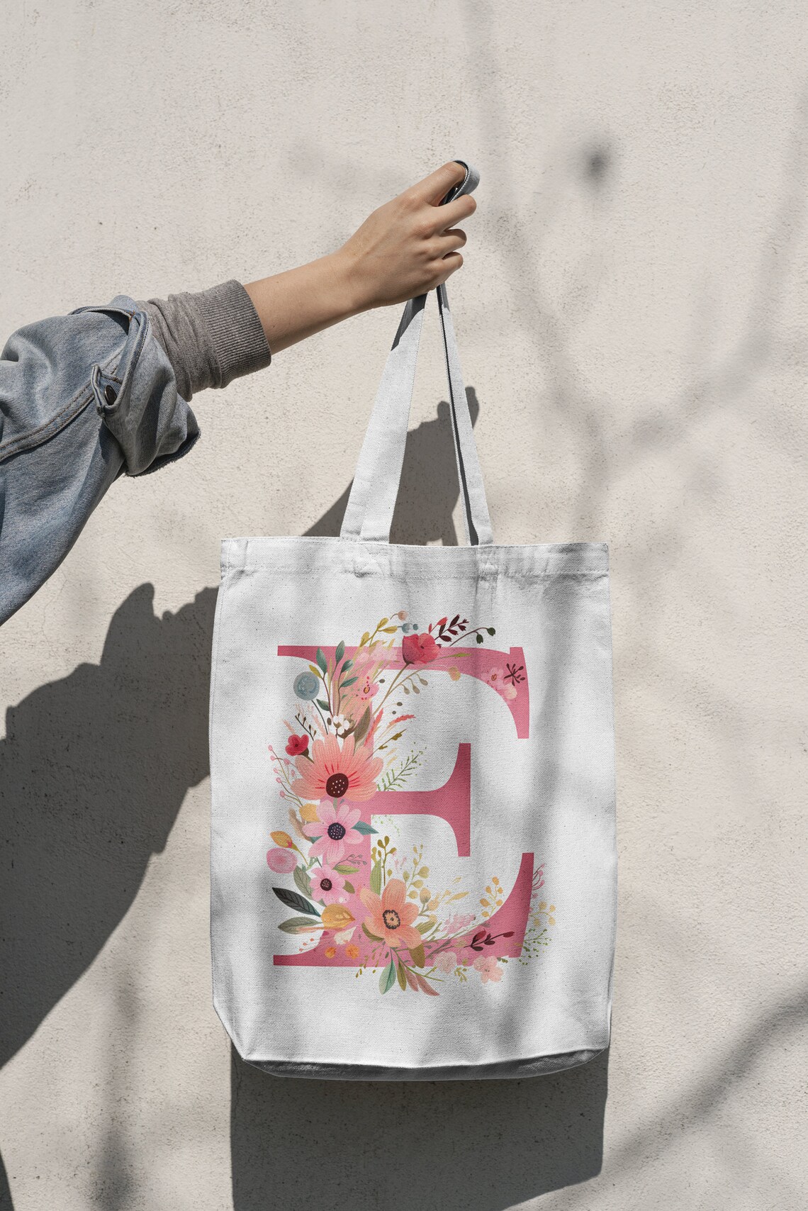 Pink Floral Letter E Graphic Transparent Letter Graphic Printable Art ...