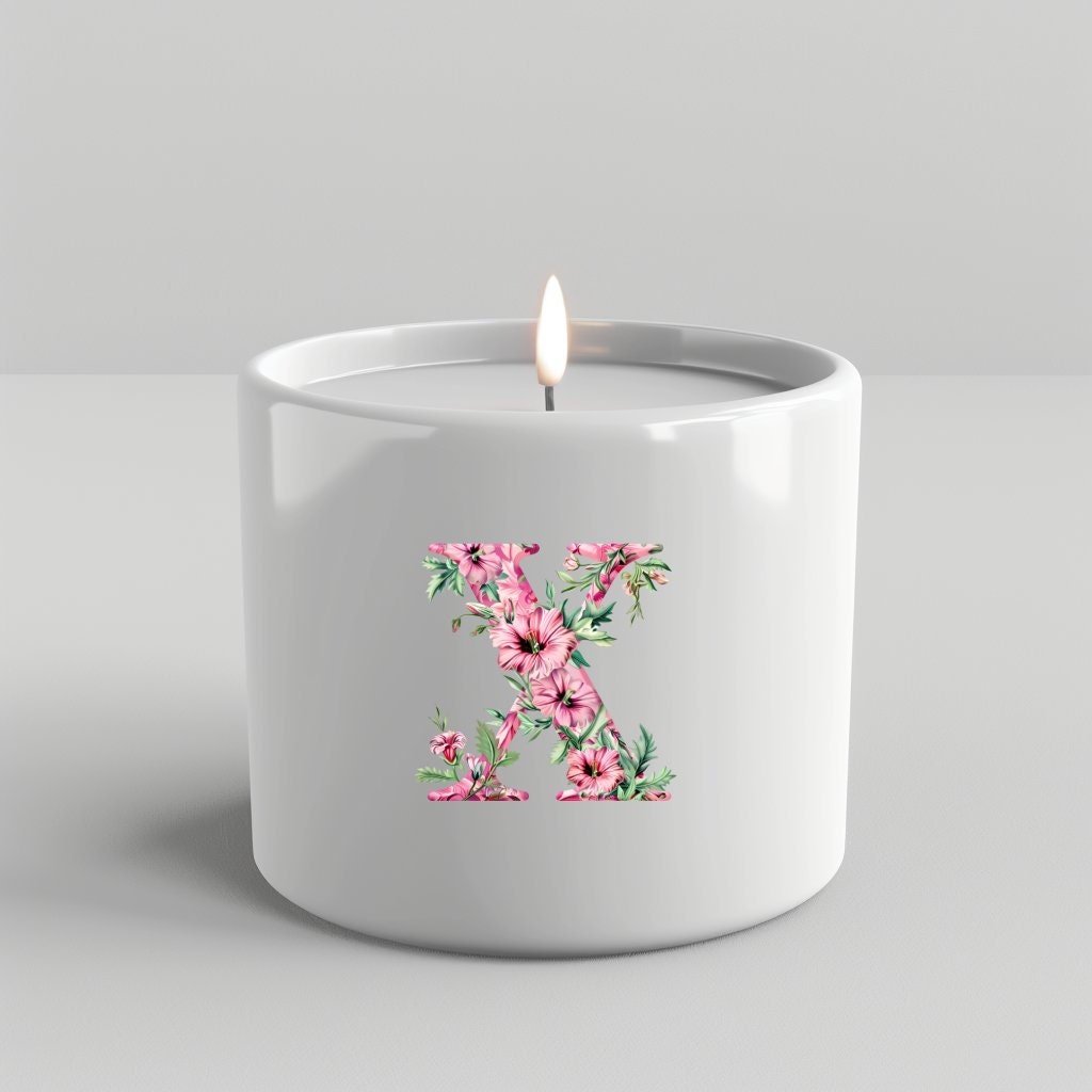 Pink Floral Letter X Transparent Letter Graphic Printable Art ...