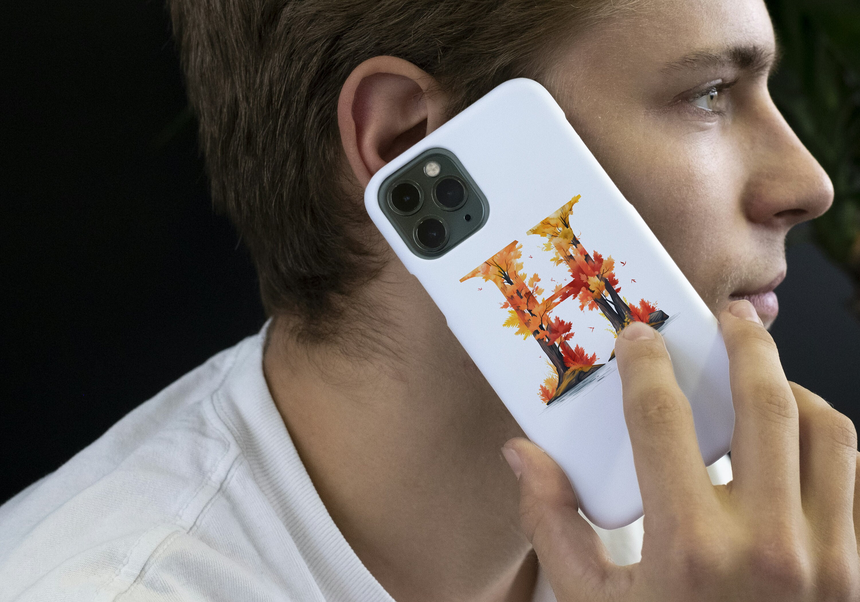 Fall Tree H Graphic Transparent Letter Graphic Printable - Etsy