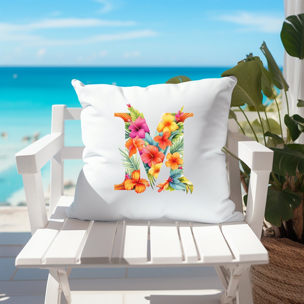 Tropical Letter M Graphic Transparent Letter Graphic Printable Art ...