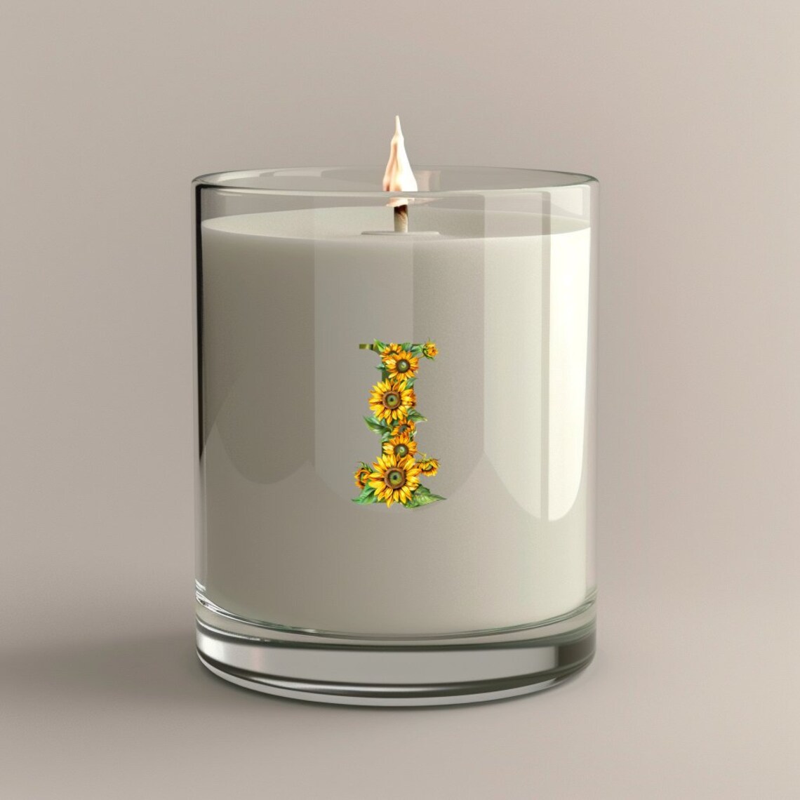 Sunflowers Letter I Transparent Letter Graphic Printable Art, Aesthetic ...