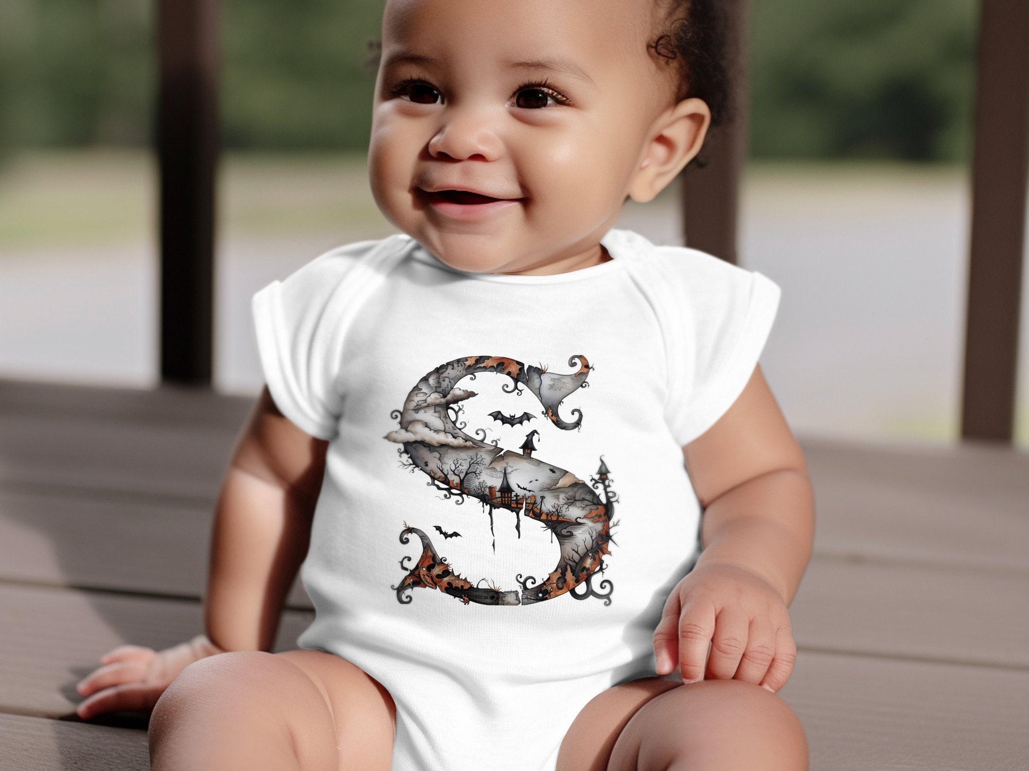 Haunted Halloween Letter S Transparent Letter Graphic Printable Art ...