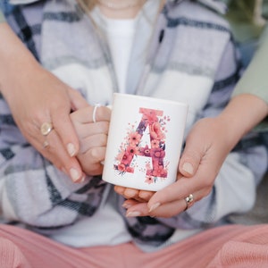 Pink Floral A Graphic Transparent Letter Graphic Printable Art ...