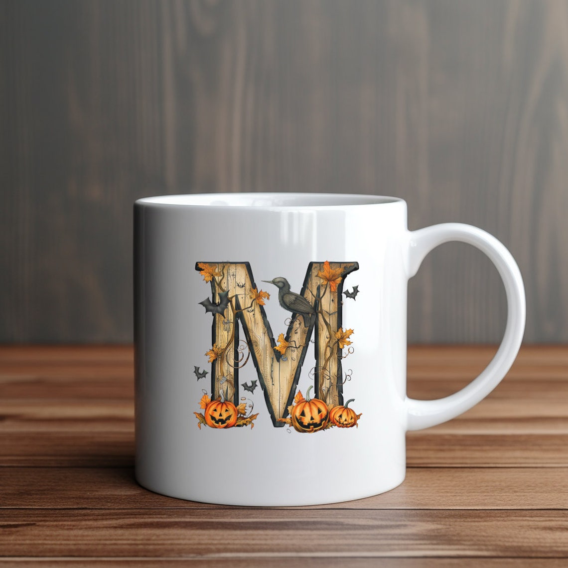 Haunted Halloween Letter M Graphic Transparent Letter Graphic Printable ...