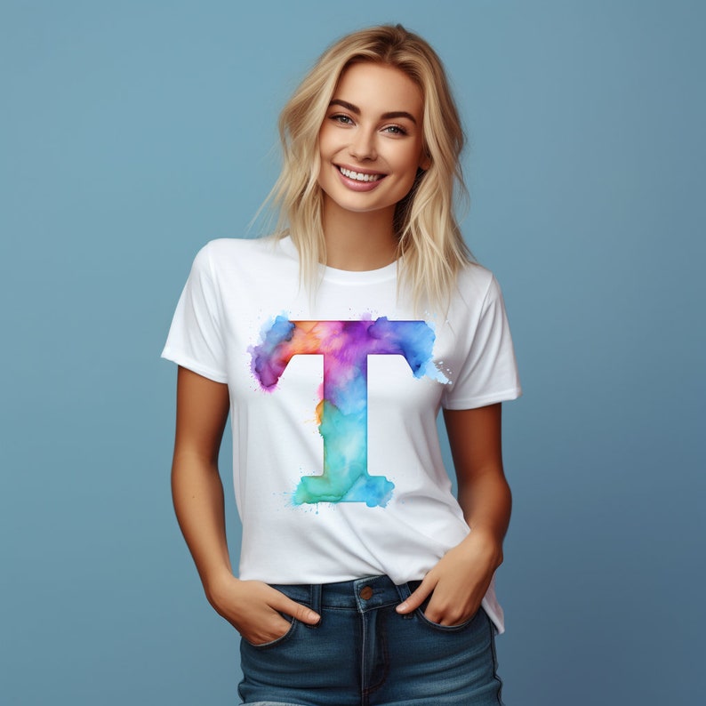 Tie Dye Letter T Graphic Transparent Letter Graphic Printable Art ...