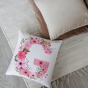 Pink Floral Letter G Graphic Transparent Letter Graphic Printable Art ...