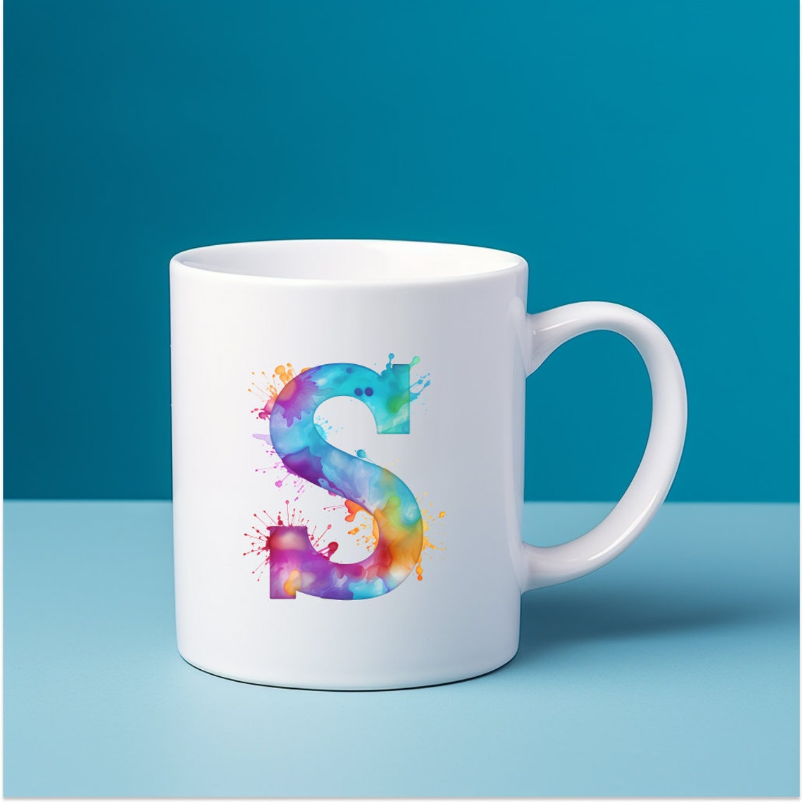 Tie Dye Letter S Graphic Transparent Letter Graphic Printable Art ...