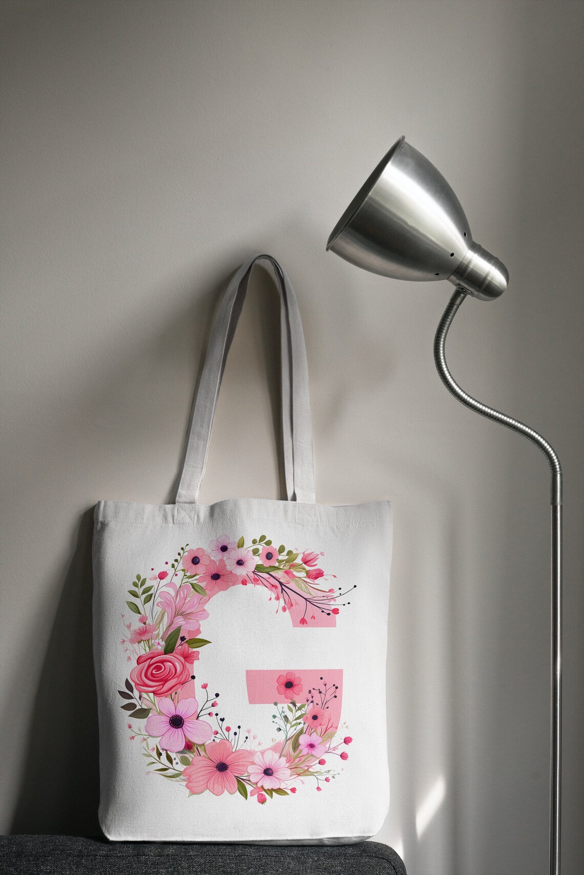 Pink Floral Letter G Graphic Transparent Letter Graphic Printable Art ...