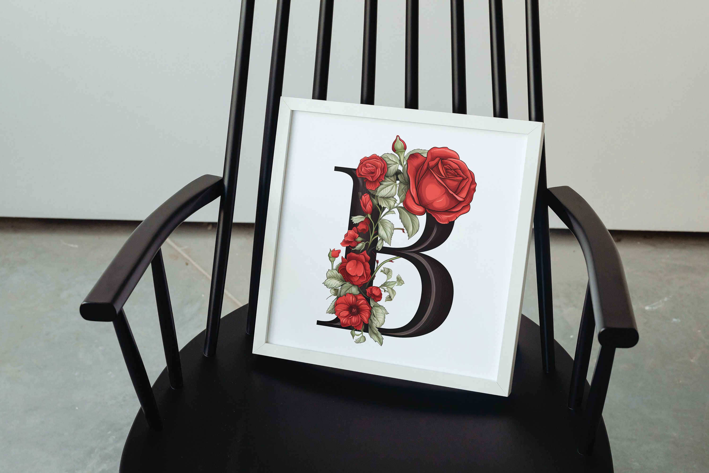 Red Roses Letter B Graphic Transparent Letter Graphic Printable Art ...