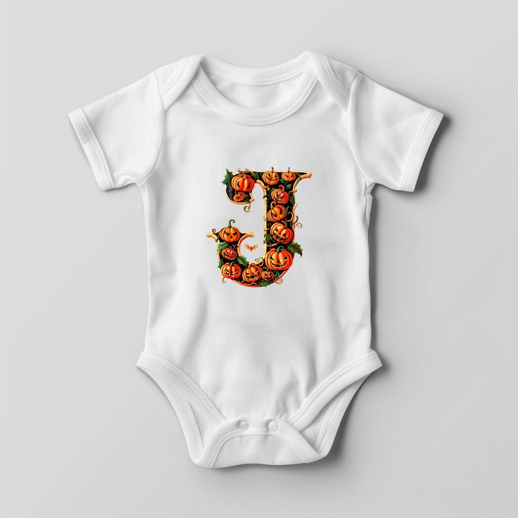 Haunted Halloween Letter J Transparent Letter Graphic Printable Art ...