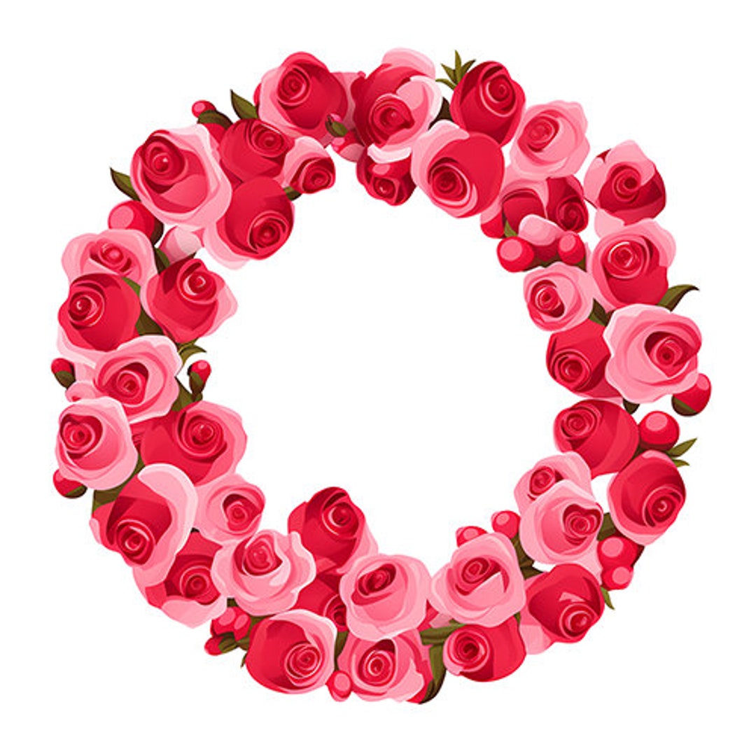 Red Roses Letter O Transparent Letter Graphic Printable Art, Aesthetic ...