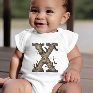 Haunted Halloween Letter X Transparent Letter Graphic Printable Art ...