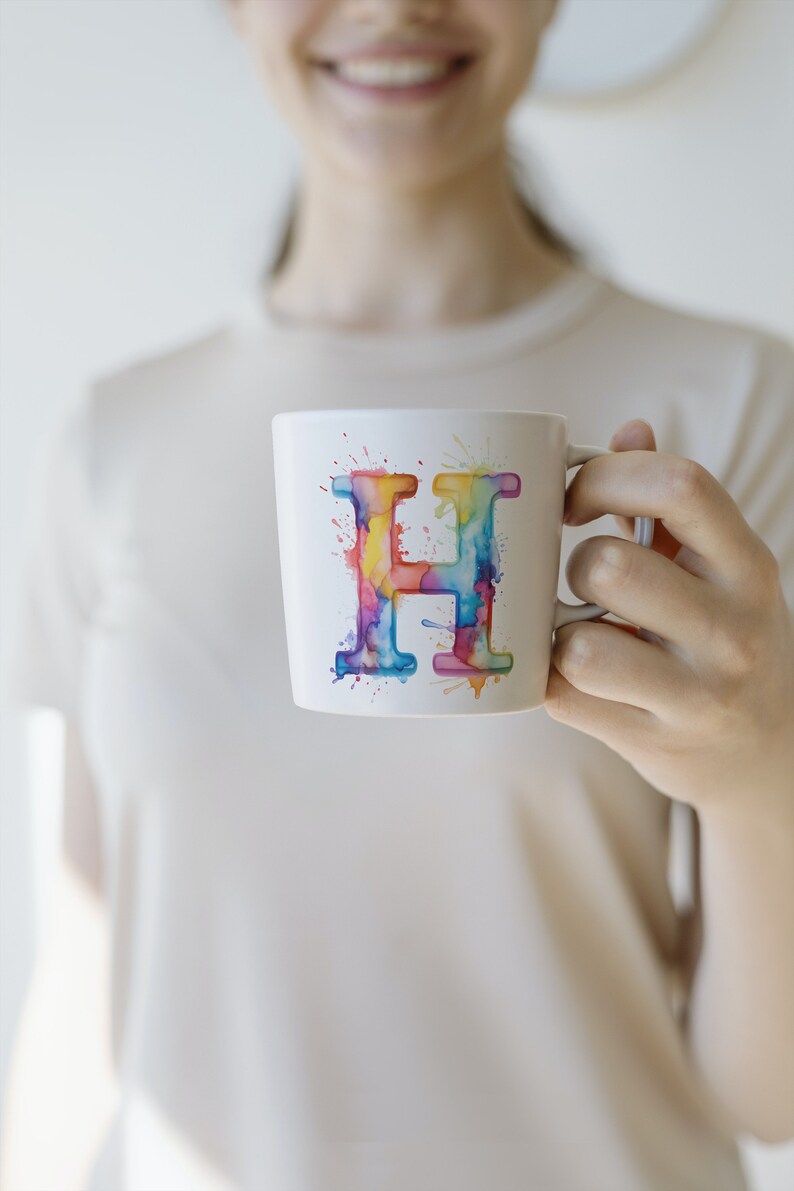 Tie Dye H Graphic Transparent Letter Graphic Printable Art, Aesthetic ...